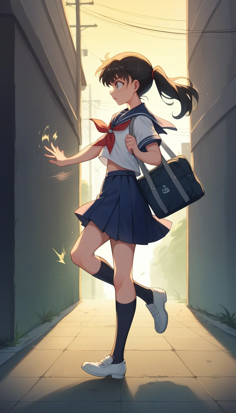 "A dynamic scene featuring a high-quality anime-style image of Usagi ...