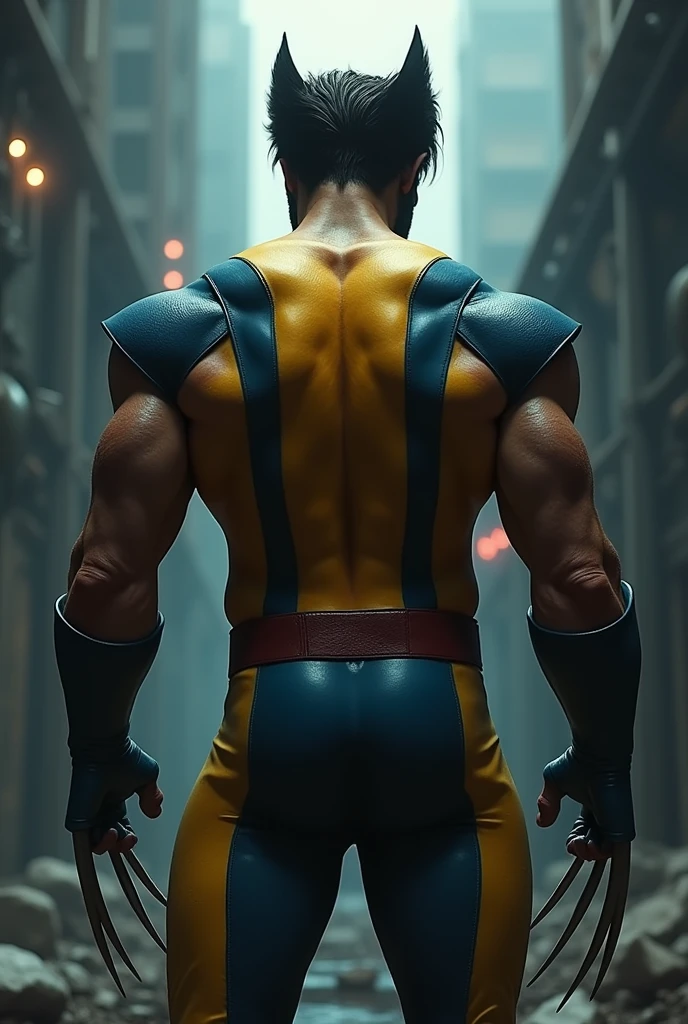 Wolverine from back - SeaArt AI