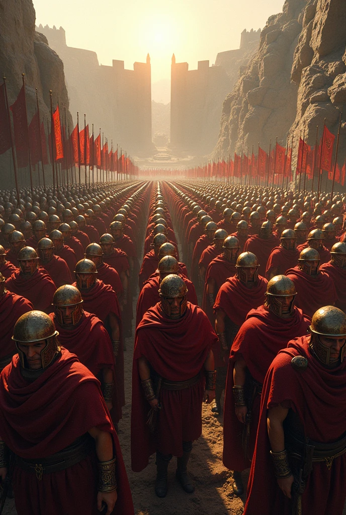 Create the image of several Spartans in their ranks to go to fight in ...