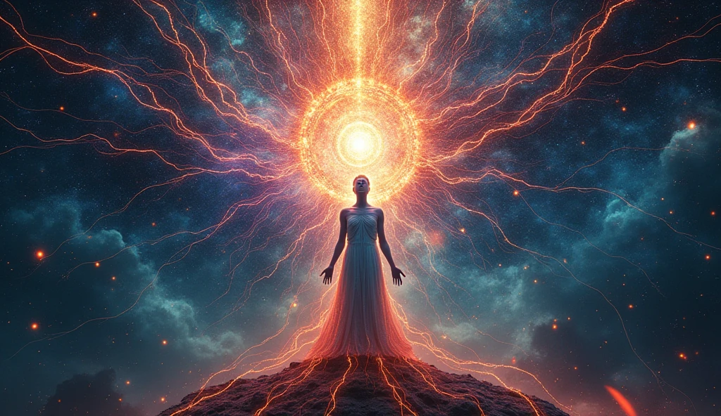 Create an image of spirituality, place neural connections, through ...