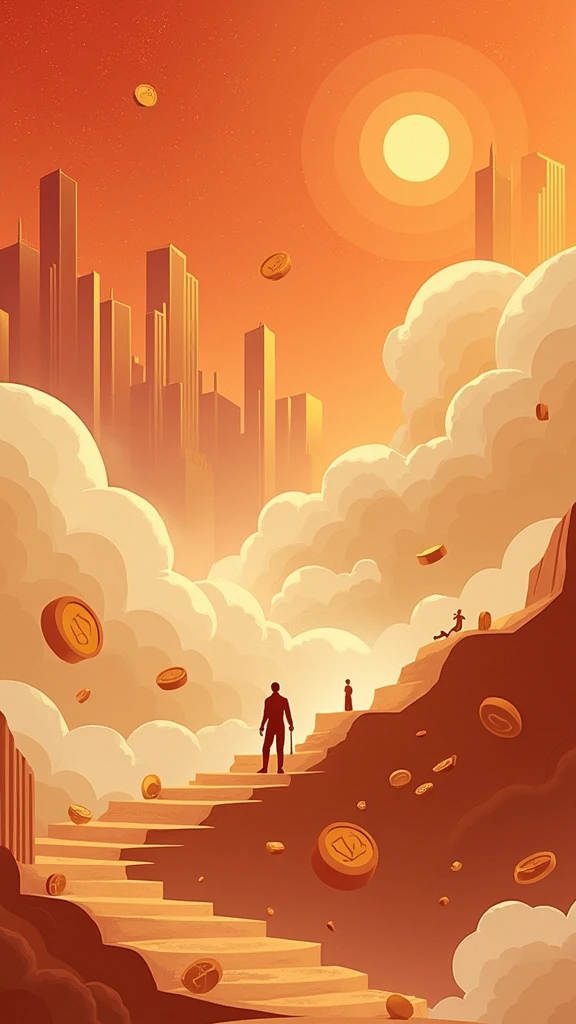 Poster design，wealth，the way，Inheritance，Flat illustration style ...