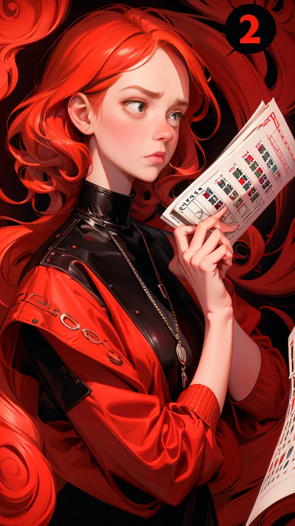 A girl checking a calendar as she is waiting for a payment, daily ...