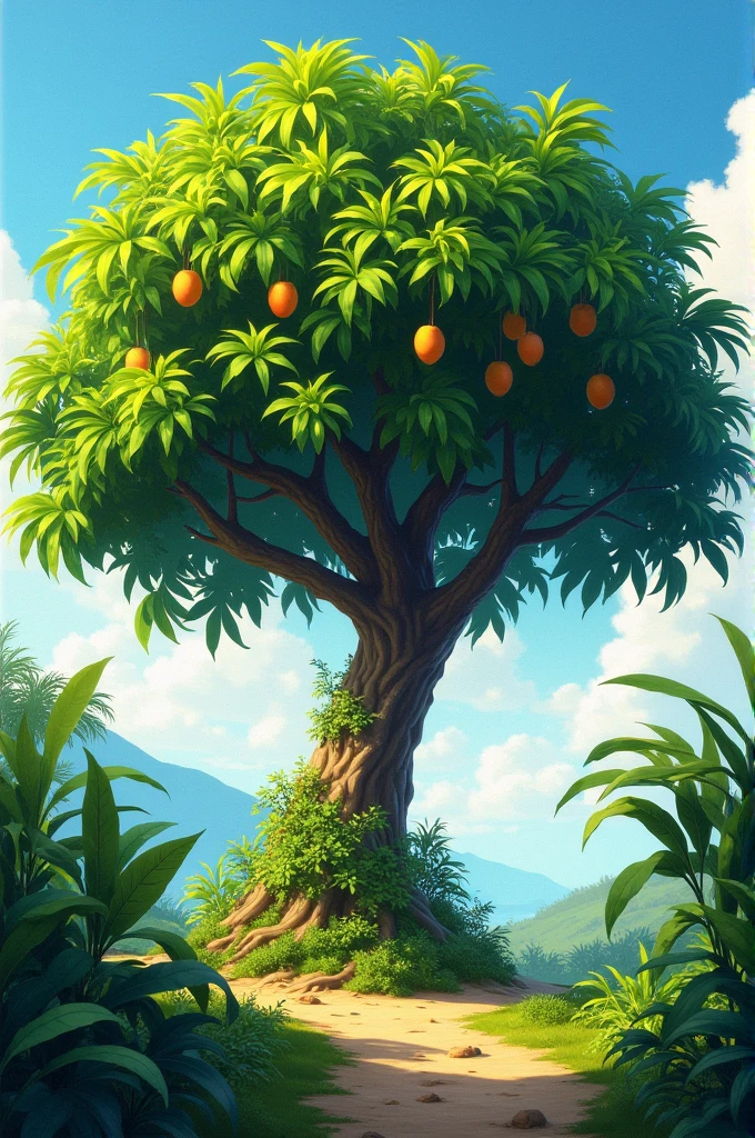 A Mango Tree Shaded His Leaves - SeaArt AI