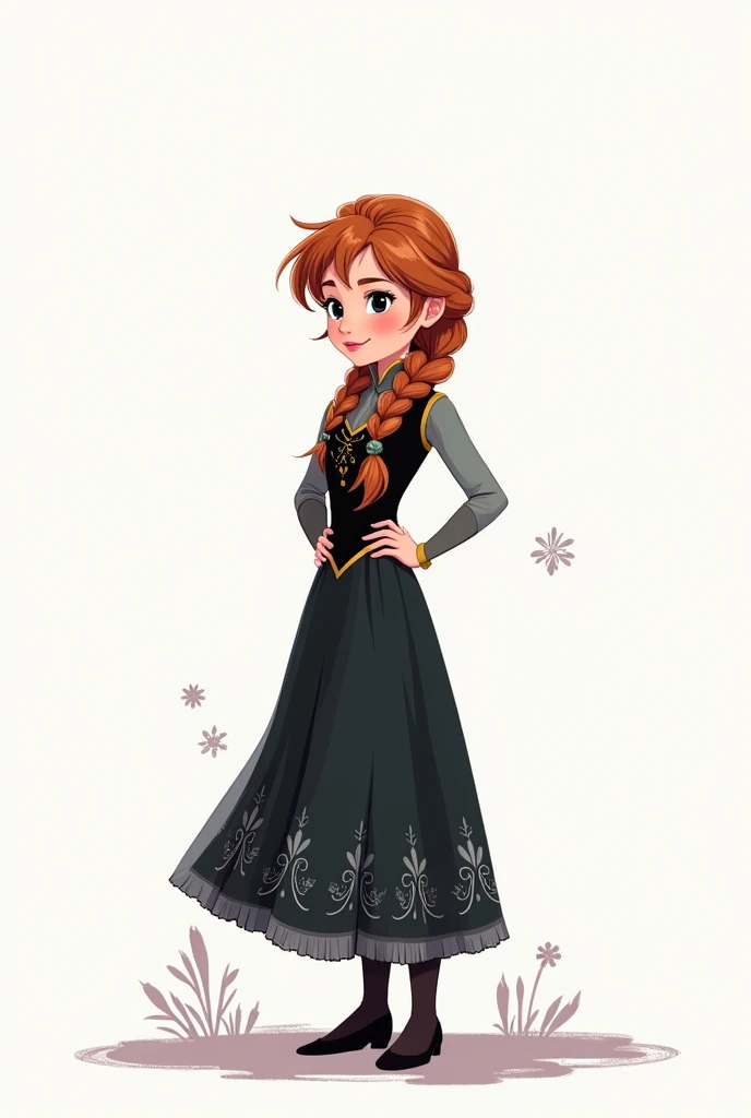 Cartoon Draw Frozen, Anna, let ıt be colorless May he be happy - SeaArt AI