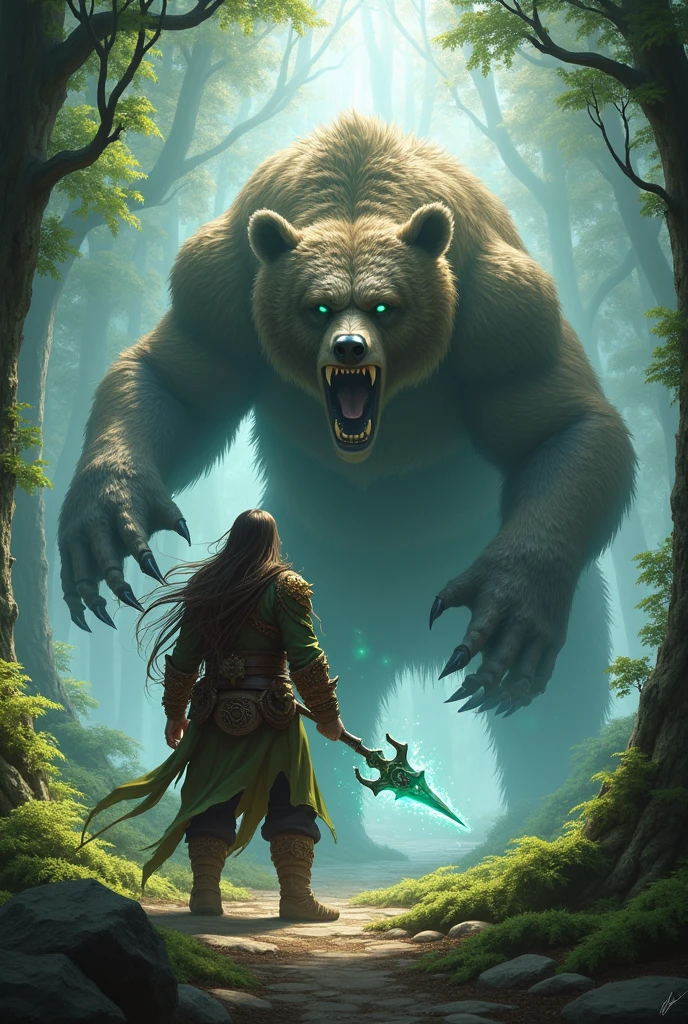 A level 20 druid fighting a corrupted bear in the middle of the forrest ...