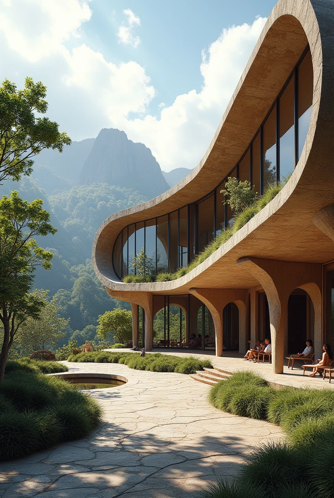 Public space or building inspired by an Andean condor that is ...