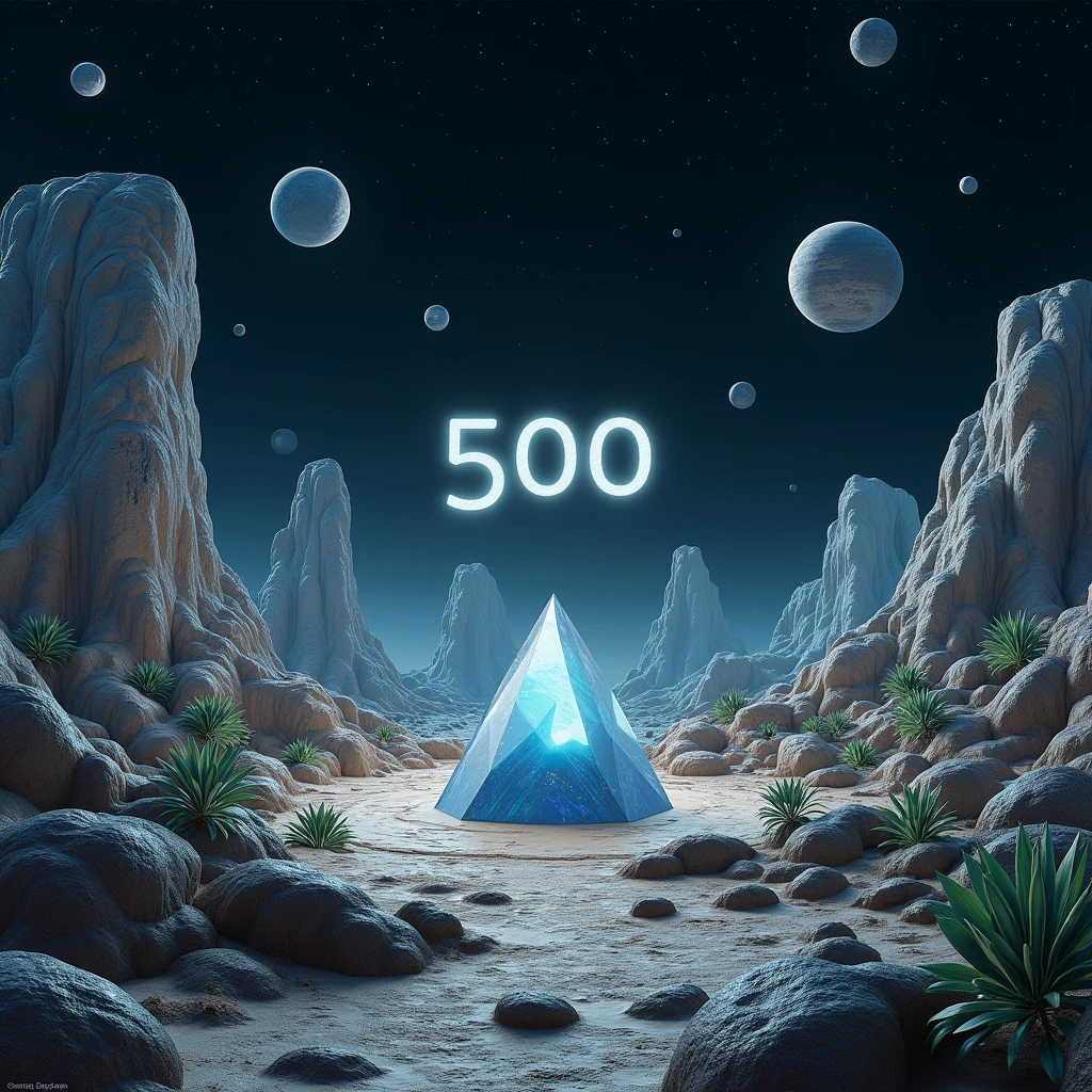 A photorealistic shot of an alien landscape otherworldly made with ...