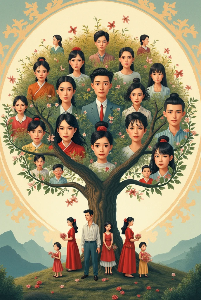 "Family tree template" - SeaArt AI