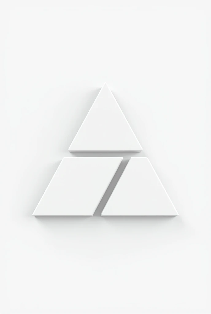A white image with a triangle divided into three parts - SeaArt AI