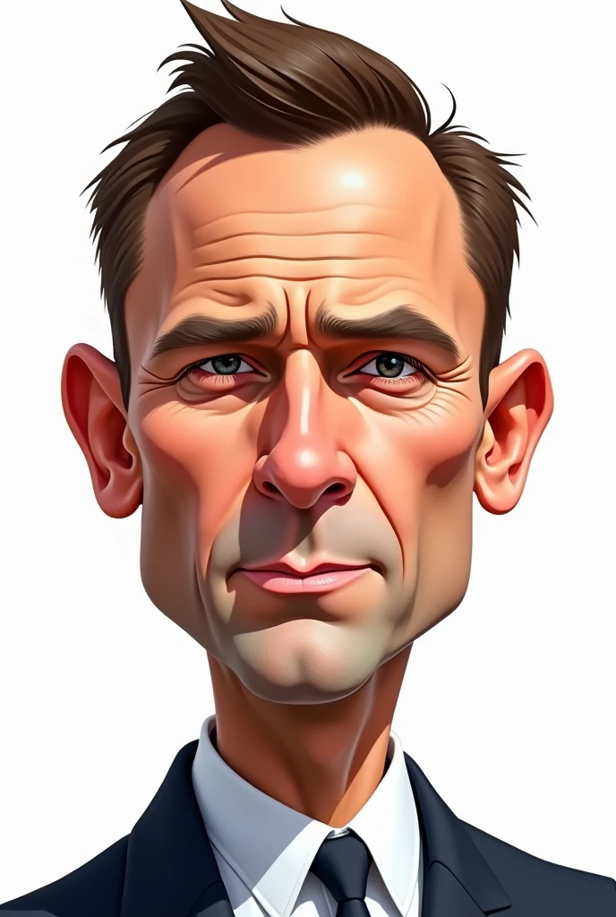 A front of long shot of Daniel Craig's face caricatured, 2d, james bond ...