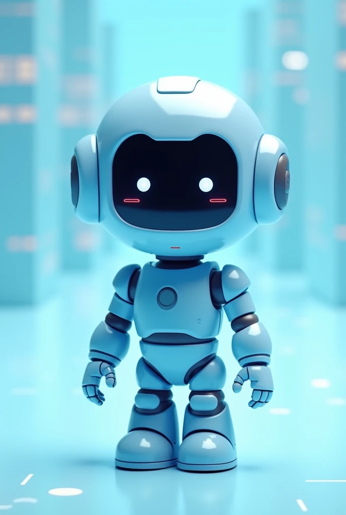 Cute and small female robot, HQ version in blue tones and hg gvm a ...