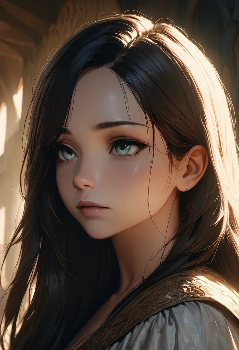 A beautiful 1 queen seraphina nightshade, detailed portrait, straight ...