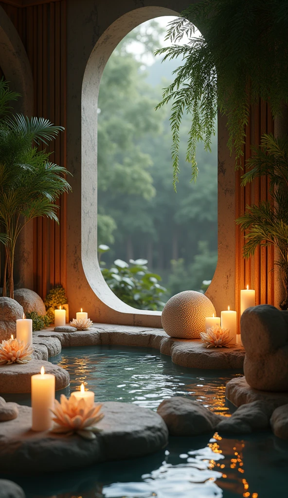 Comfortable キャンドルLight Peaceful atmosphere Light Natural water flower ...