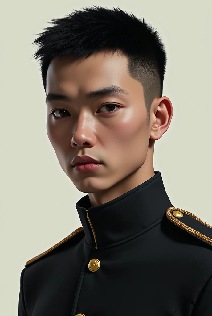 Short black military hair - SeaArt AI