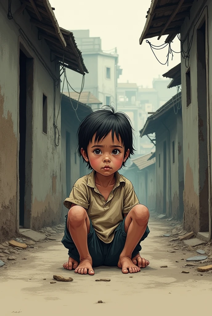 easy drawing of what poverty looks like in the philippines - SeaArt AI