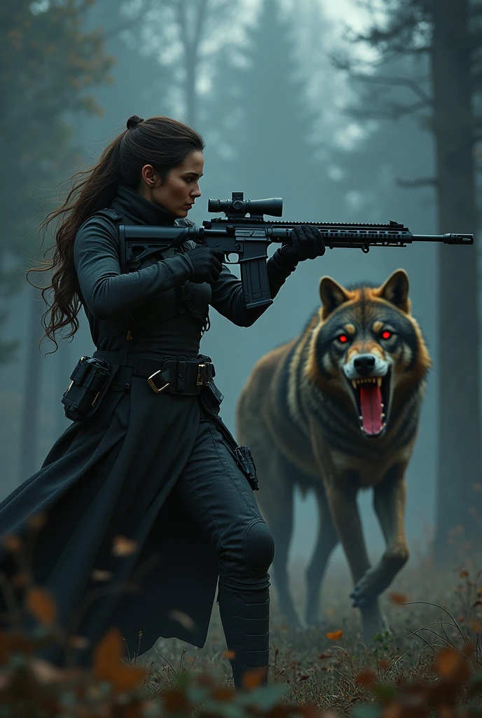 A 1 woman protect your self in hunter wolf woman firemasaal take a hand ...