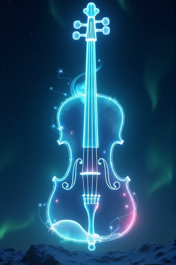 Violin-shaped aurora - SeaArt AI
