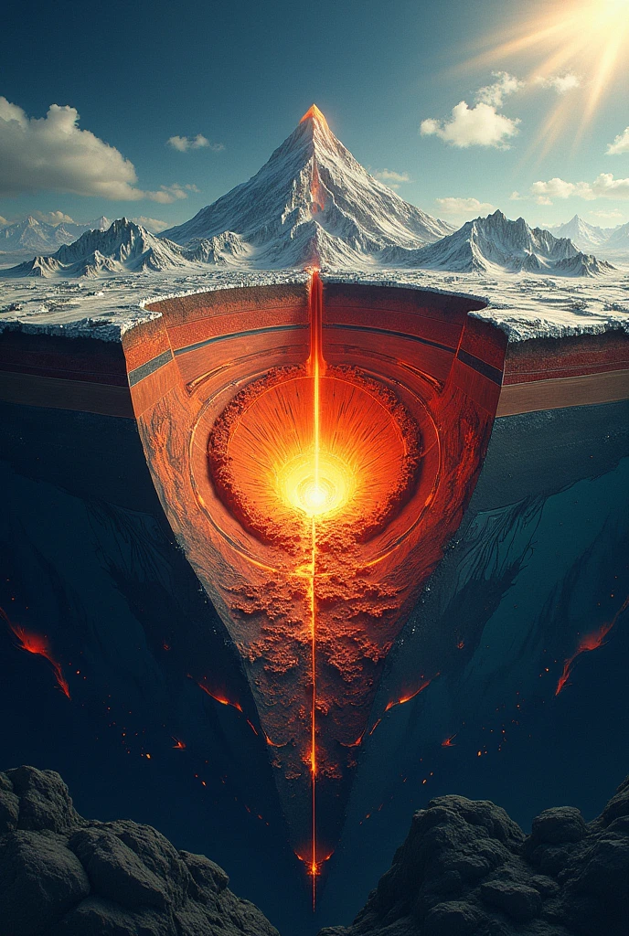 A drawing depicting plate tectonics. - SeaArt AI