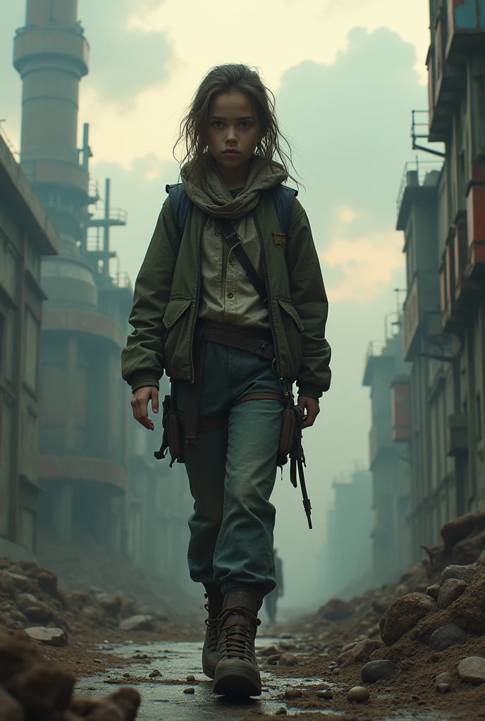 A girl in a dystopian world - SeaArt AI