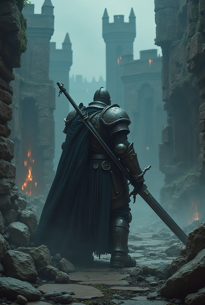 An atmospheric scene capturing the essence of a challenging action RPG ...