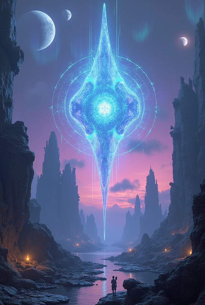 A crystalline interdimensional nexus floats in the center of an ...