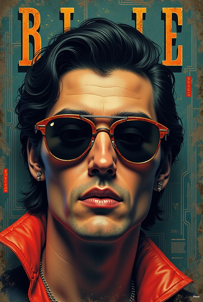 Macksunglasses biggie Frank Sinatra elvis typography labirinth - SeaArt AI