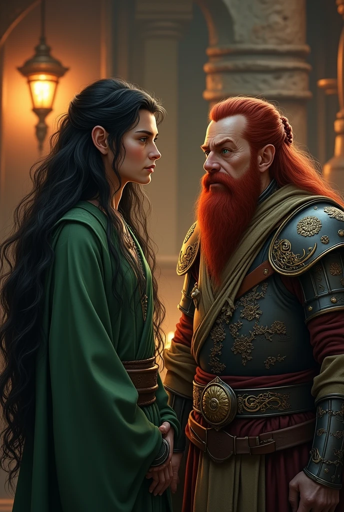 The Hair Elf: Long and black, falling in waves to the shores - SeaArt AI