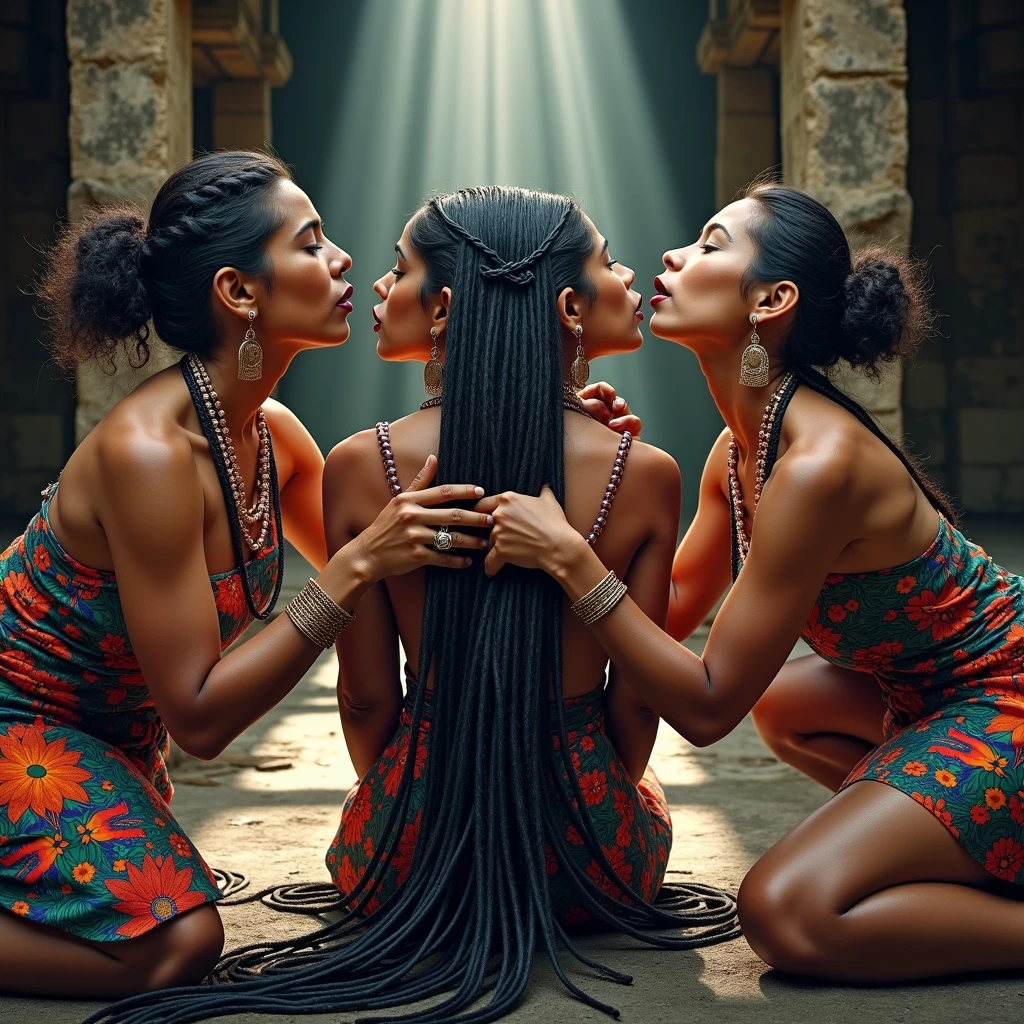 An unusual yet intriguing scene unfolds within the sacred precincts of an ancien - SeaArt AI