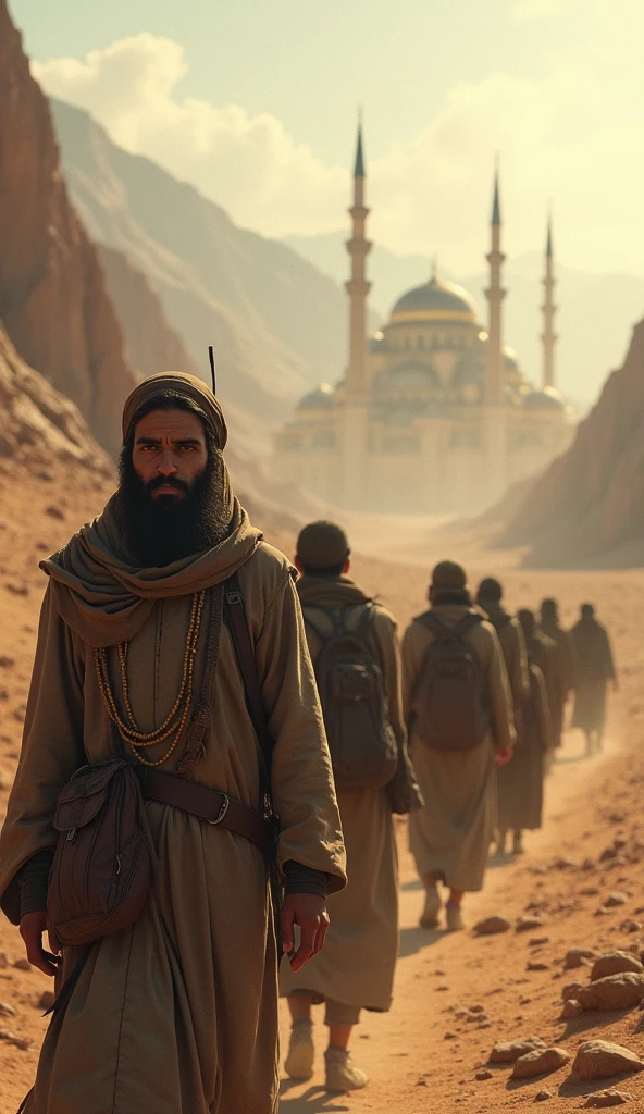 Emigrating for Spiritual Intentions:Visual: A group of people walking ...