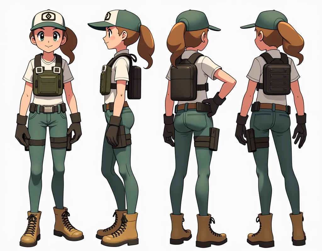 Sonia,pokemon,Standing Girl, cute, 1 girl, , 4-sided design, Diagonals - SeaArt AI