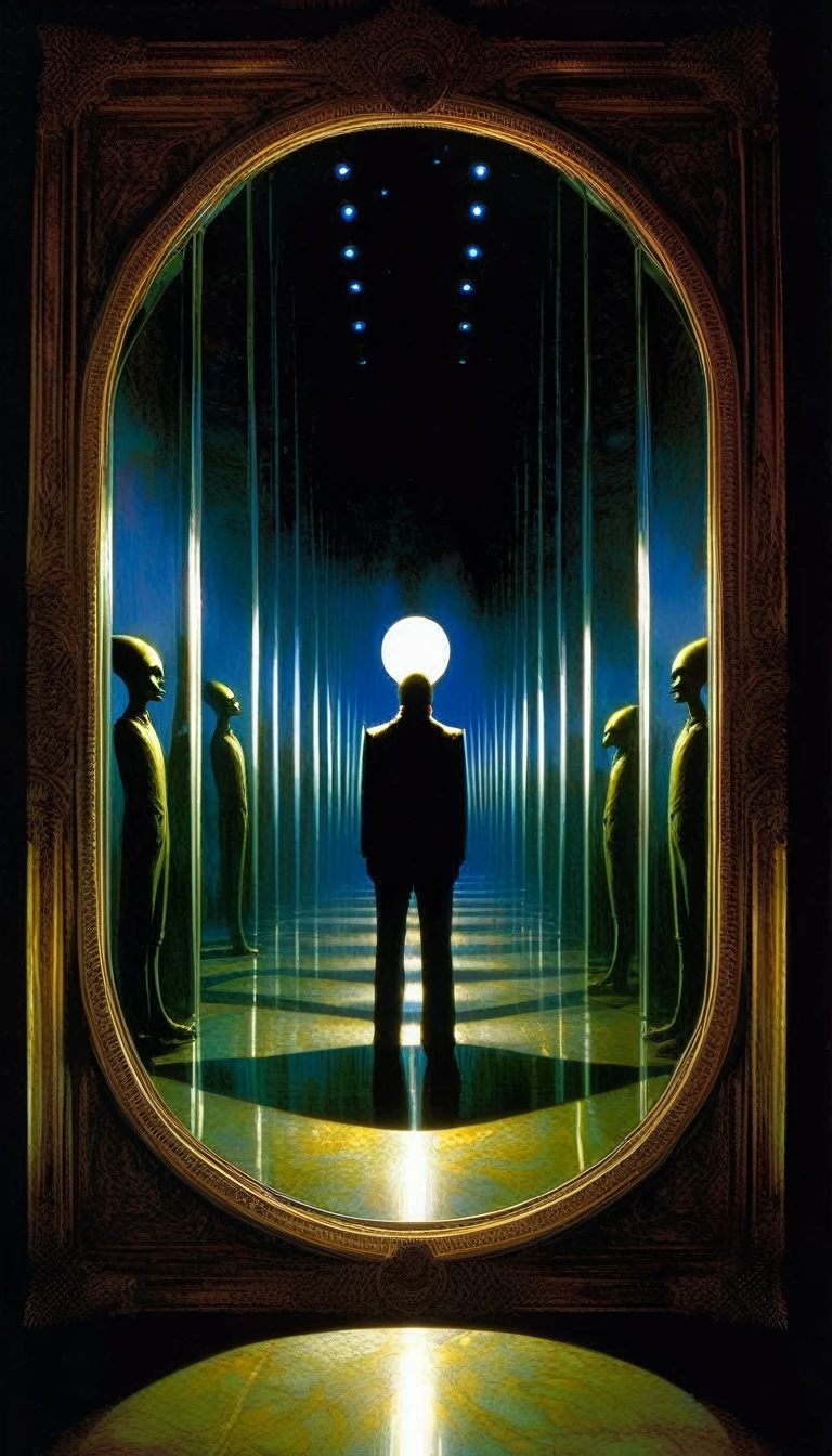 Scenery, (no humans:1.5), (infinity mirror:1.5), (facing mirrors ...