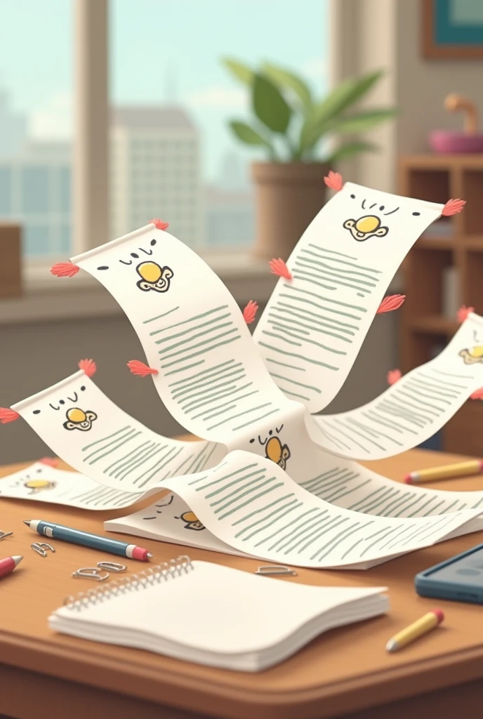Animated shopping invoices on the table - SeaArt AI