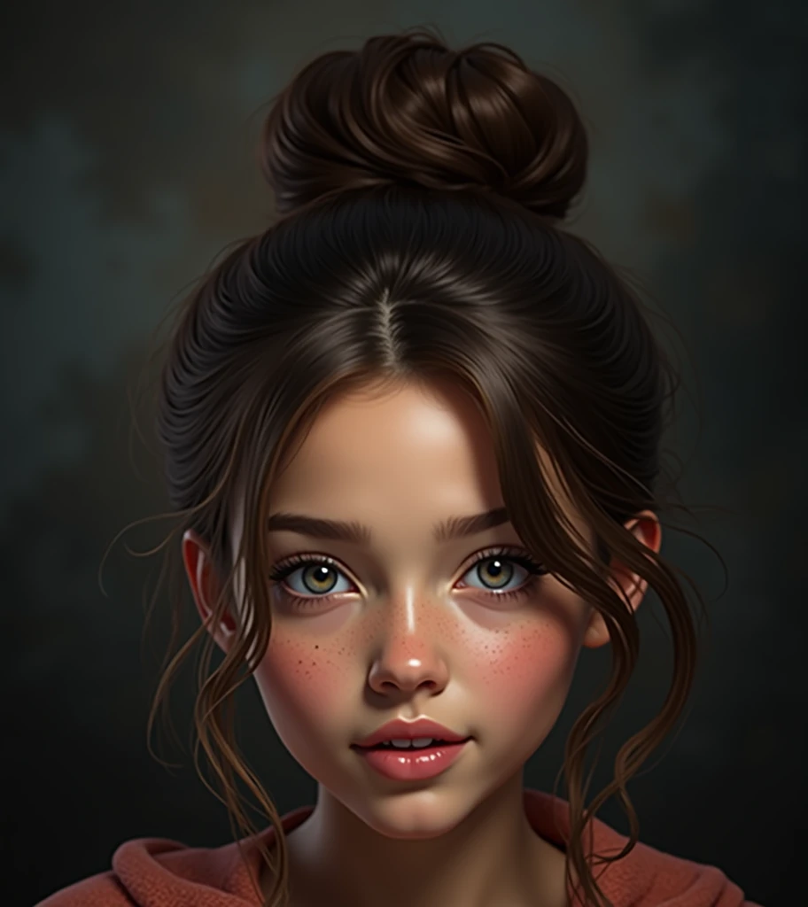 Full portrait of a young and beautiful model, smiling, skin pores ...