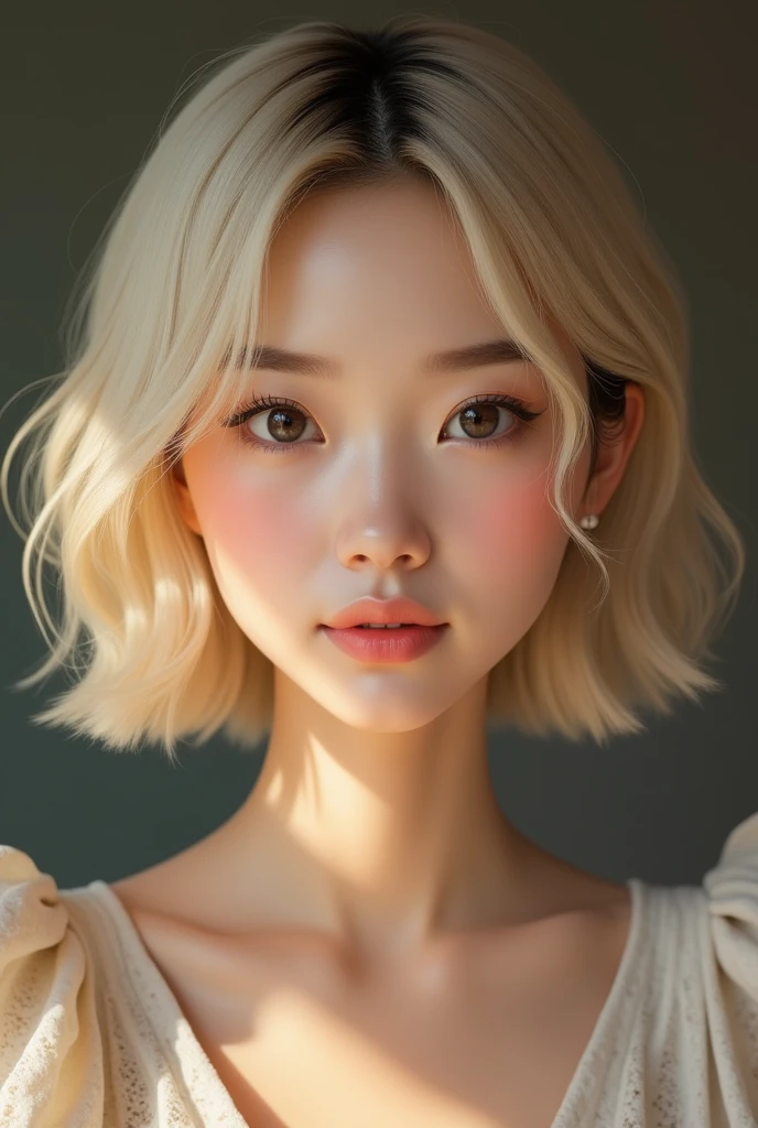 Cute beautiful woman Asian Thainland blonde bob with bangs Real - SeaArt AI