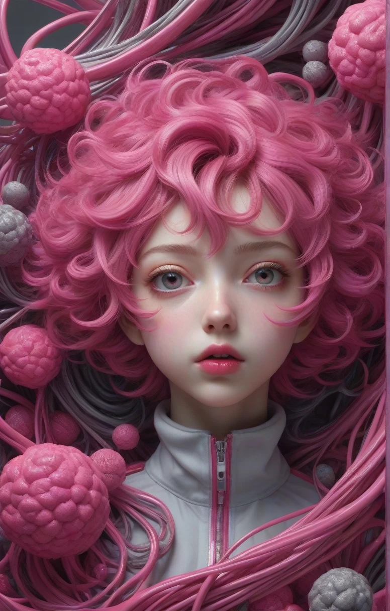 Yojo koro, inio asano, uniformly staged images, oshare kei, dark pink ...