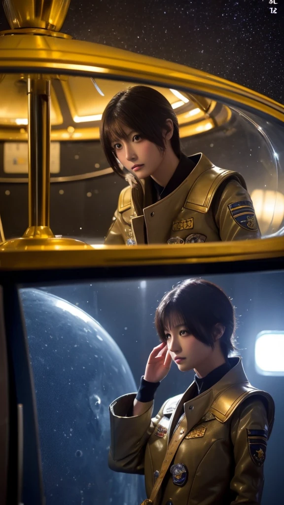A scene from a movie，masterpiece: Space Battleship Yamato 2202 - SeaArt AI