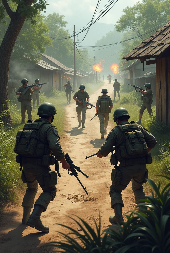 Drawing of Thai soldiers in the 3 southern border provinces being ...