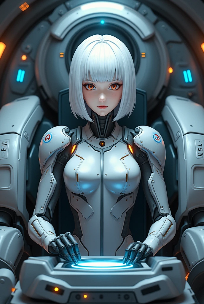 Character reference, guy, Japanese guy, white bob hair, straight cut ...