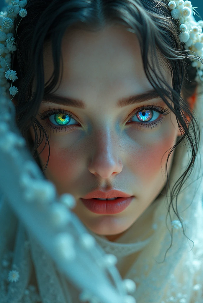 Woman with extreme beauty, unique colors in their eyes - SeaArt AI