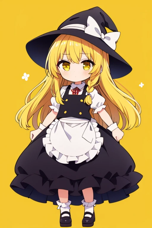 1gril, Marisa kirisame,Chibi,full body,standing,illustration - SeaArt AI