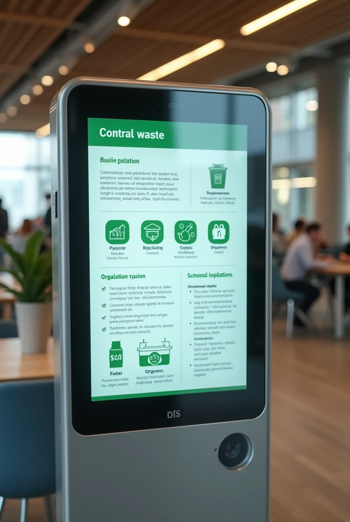 A tablet screen that identifies where the trash goes - SeaArt AI