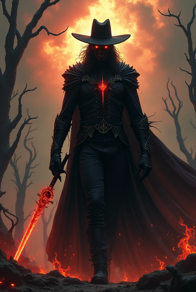 Evil Zorro Wallpaper Hell World Scenario - SeaArt AI
