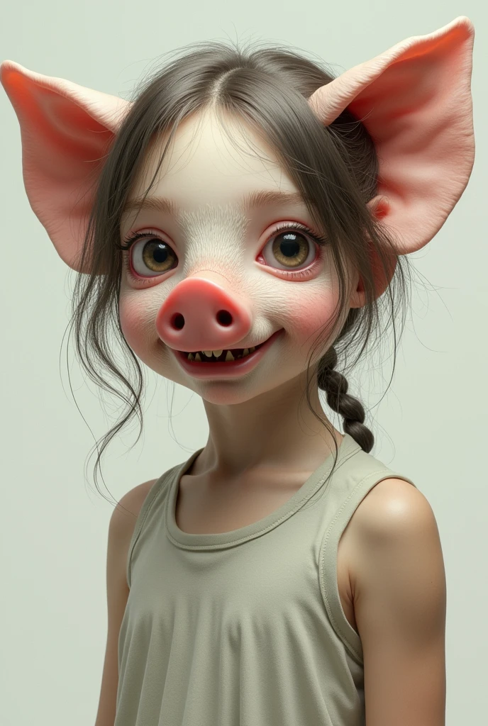 Human pig in the form of a girl - SeaArt AI