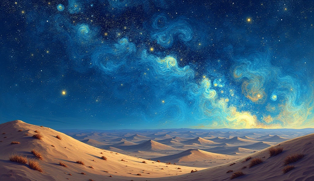 Breathtaking,Van Gogh-style starry sky in the quaint night sky - SeaArt AI