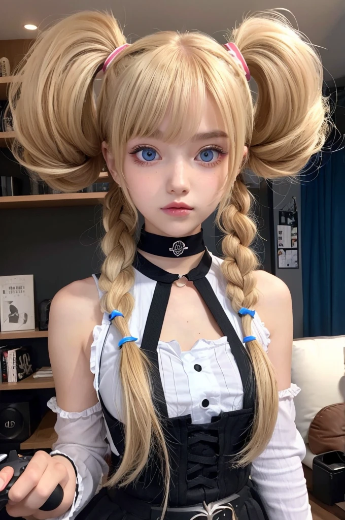 3D Pixar Style Girl, Blonde Drill Twintails, Put your hair in twin ...