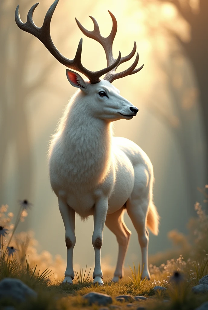 White big dear - SeaArt AI