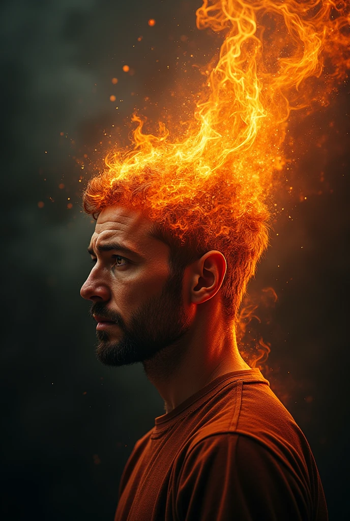 ((Best Quality)), ((masterpiece)), (detailed), musical note on fire ...