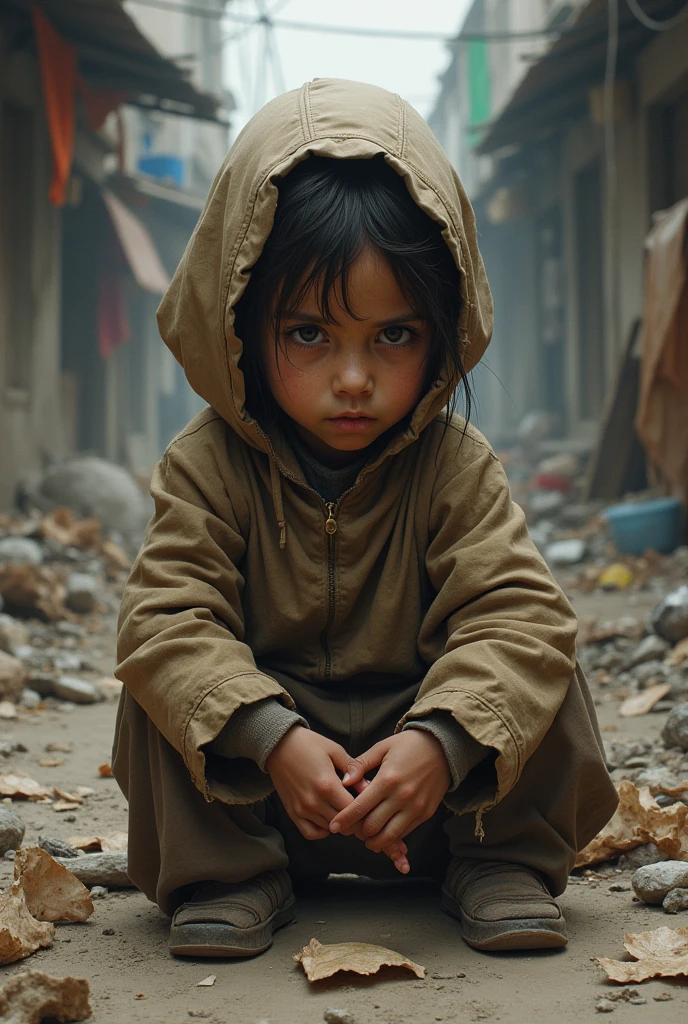 Poor child fighting for money - SeaArt AI