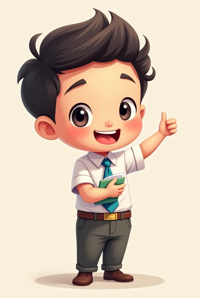 Male happy chibi teacher - SeaArt AI