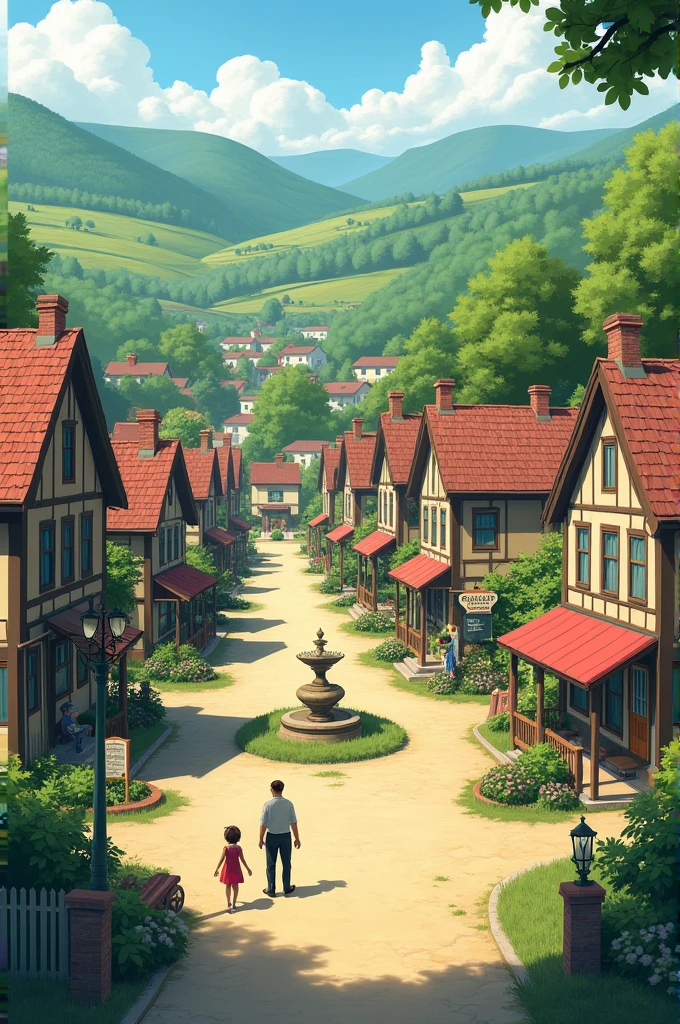 Sleepy little town - SeaArt AI
